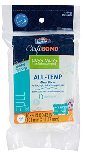 Elmer's Craft Bond Less Mess All-Temp Glue Sticks, 4"x0.43", 10 Count ...