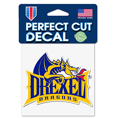 WinCraftt Drexel Dragons Mascot 4x4 Perfect Cut Decals ...