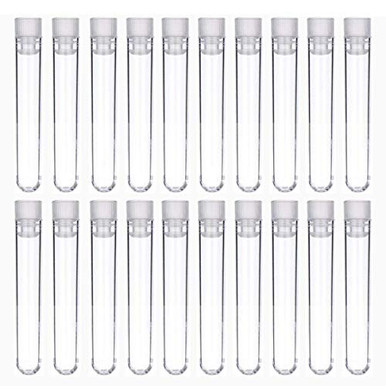 DEPEPE 30 Packs 6ml Clear Plastic Test Tubes with Caps 13×75mm Mini ...