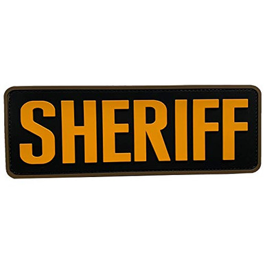 uuKen Large Yellow Sheriff Patch 8 5 x3 for Tactical Vest Police Law ...