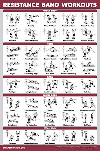 QuickFit Resistance Bands Workout Exercise Poster Resistance Tubes ...