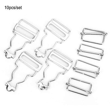 HEEPDD 10 Pcs Overall Buckles Suspenders 2 7cm Adjustable Replacement ...