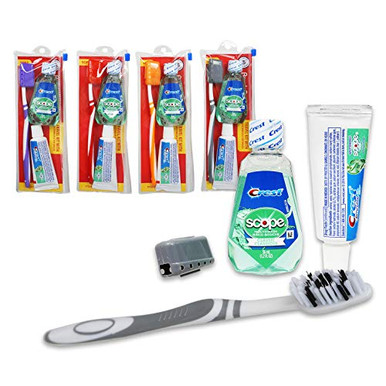 5 Piece Crest Toothbrush Toothpaste Travel kit Crest Toothpaste Crest ...