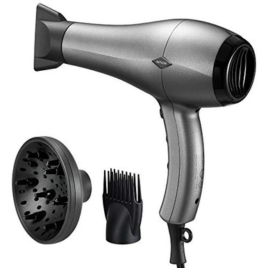 NITION Negative Ions Ceramic Hair Dryer with Diffuser Attachment Ionic ...
