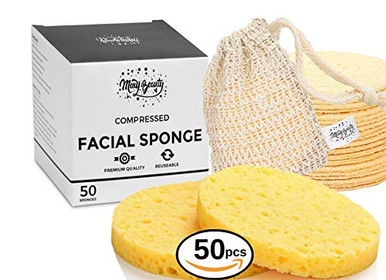 Facial Sponges Bigger Size 100 Natural Compressed Odorless Cellulose ...