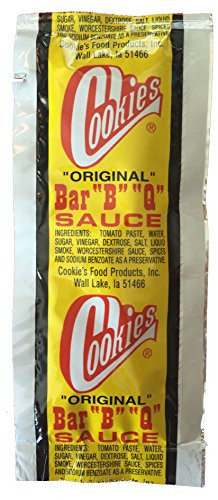 Cookies Original BBQ Barbeque Sauce Packets 50 Individual Single Serve ...