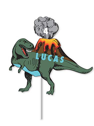 Dinosaur Party Custom Name Cake Topper Dinosaur Name Cake Topper ...