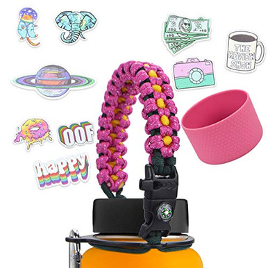 JUSONEY Paracord Handle for Hydro Flask 35 pcs Vsco Stickers and ...