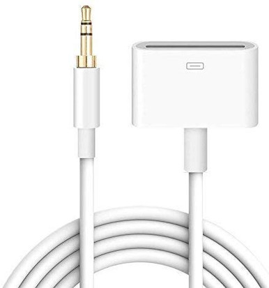 30 Pin Female Dock Docking Connection to 3 5mm Male Audio Output AUX ...