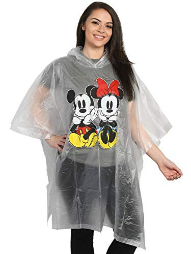 Disney Mickey Minnie Mouse Rain Poncho Hoodie Print Adult ...