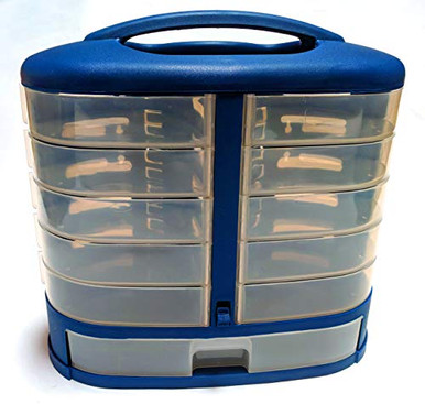 Small Parts Storage Organizer with 11 Translucent Drawers and Built in ...