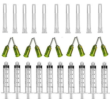 LinaLife 10 pack 10ml cc Industrial Syringes 14Ga 0 5 Inch Blunt Tip ...