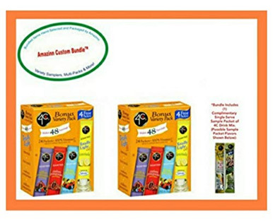 4C Drink Mix Stix Variety Pack 48 Count 1 Sample Packet of Another 4C ...