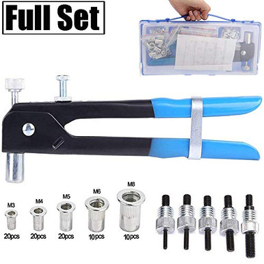 LEATBUY Rivet Nut Tool Kit Set Riveting Nuts Heavy Duty Hand Blind ...