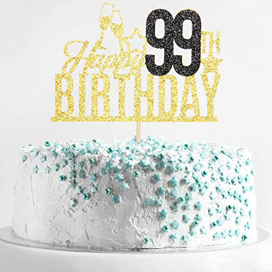 Happy 99th Birthday Cake Topper Ninety nine year old Cake Topper 99th ...