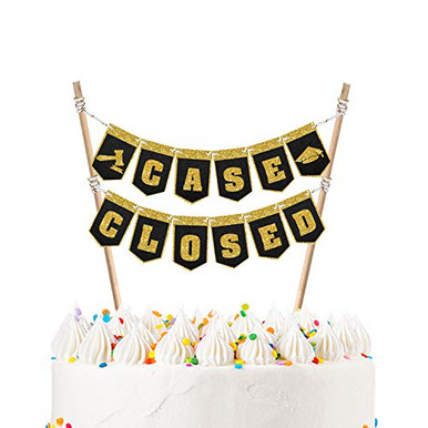 Case Closed Cake Bunting Topper Handmade 2020 Law School Graduation ...