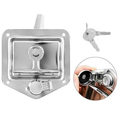 QWORK Stainless Steel T Handle Latch Locking Latch with Mounting Holes ...