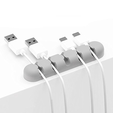 WildWave 5 Channel Desktop Cable Management Cable Organizer Silicone ...