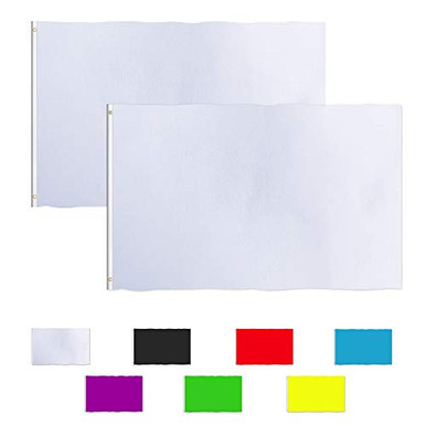 Consummate Solid White Flag 3x5 Foot Plain White Blank Flags Banner ...