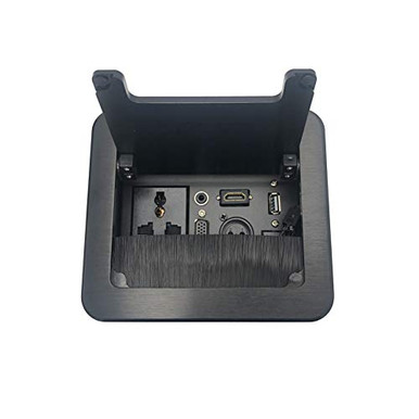 Tabletop Brush Connectivity Box Outlet Multimedia Clamshell Desktop ...