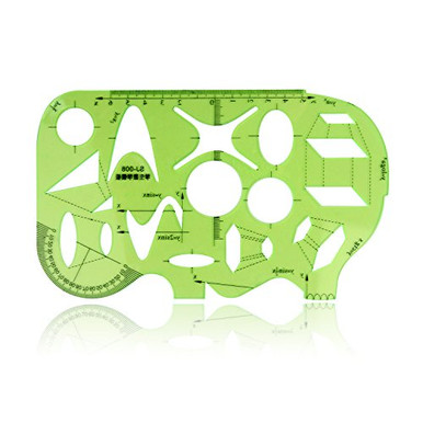 Green Plastic Mathematics Metric Circle Triangle Oval Parallelogram ...