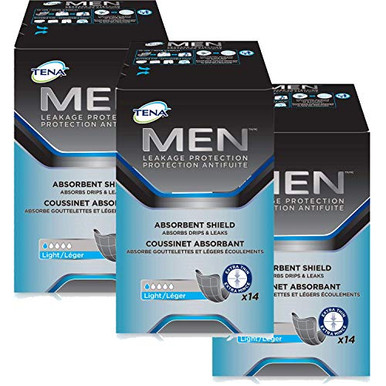 TENA Men Protective Shield Extra Light Bladder Weakness Pads for Men 3 ...