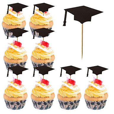 Graduation Cupcake Toppers Timeek 60 PCS Graduation Cake Toppers Grad ...
