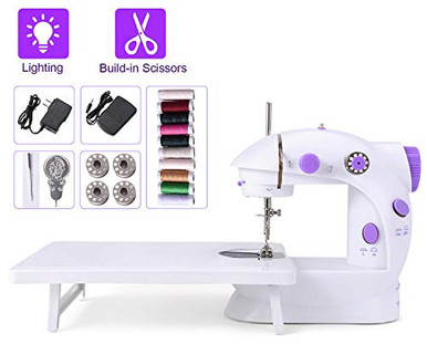 Suteck Mini Sewing Machine for Beginners Portable Electric Sewing ...