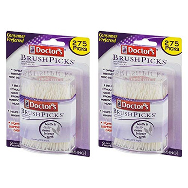 The Doctor s BrushPicks Interdental Toothpicks 275 Picks per pack 2 ...