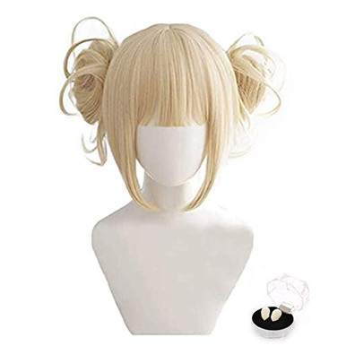 WKS Himiko Toga Wig Teeth My Hero Academia Short Light Blonde 2 ...