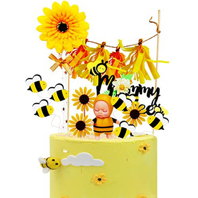 BUSOHA Bumble Bee Cake Toppers Mommy to Bee Cake Topper Cake ...