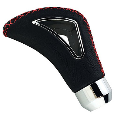 Lunsom Leather Shifter Knob Type R Metal Most Gear Transmission Handle ...