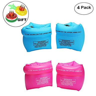 Jiareet PVC Swimming Arm Float Rings, Arm Floaties Inflatable Swim Arm ...