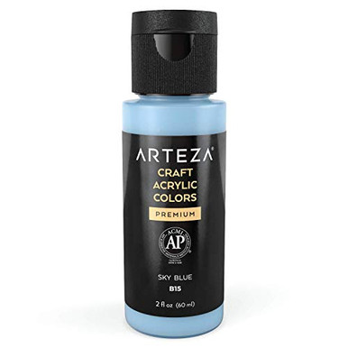 Arteza Craft Acrylic Paint B15 Sky Blue 60 ml Bottle Water Based Matte ...