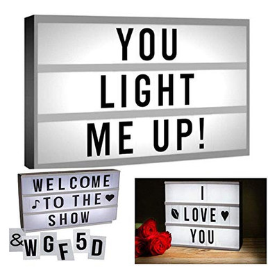 Cinematic Light Up Message Box With DIY Letters Emoji Symbols Numbers ...