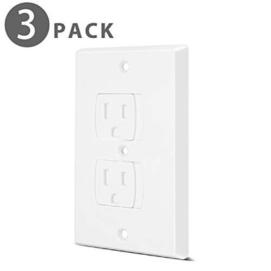 Flexzion Self-Closing Outlet Cover Electrical Wall Plate - Child Proof ...
