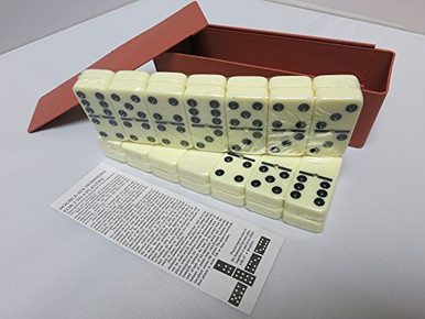 XELA Global Dominoes Set 28 Piece Double Six Ivory Regulation Size ...