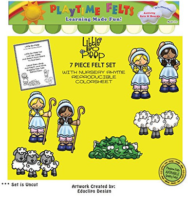 Little Bo Peep Nursery Rhyme Felt Figures - Warehousesoverstock