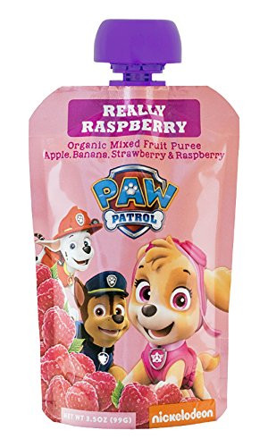 Paw Patrol Really Raspberry Organic Mixed Fruit Squeeze Pouch 3 5 Ounce ...