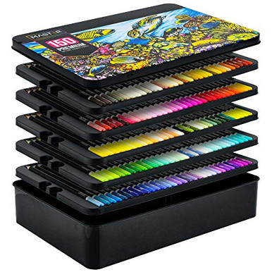 Master 150 Colored Pencil Mega Set with Premium Soft Thick Core Vibrant ...