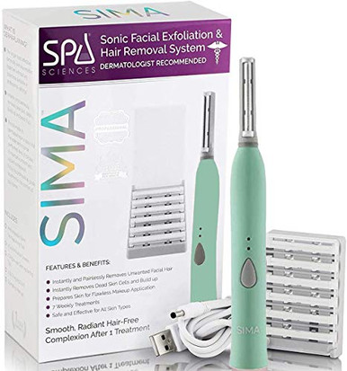 Spa Sciences SIMA Sonic Dermaplaning Tool Professional Painless 2 in 1 ...