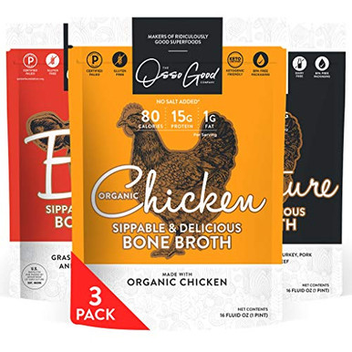 Osso Good Bone Broth Sampler Variety Pack Classic Flavors 3 16 Ounce ...