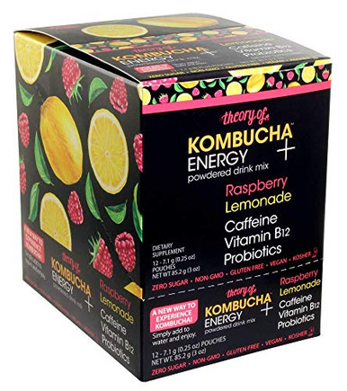 Theory of Kombucha Powdered Drink Mix Energy 12 Single Serving Pouches ...
