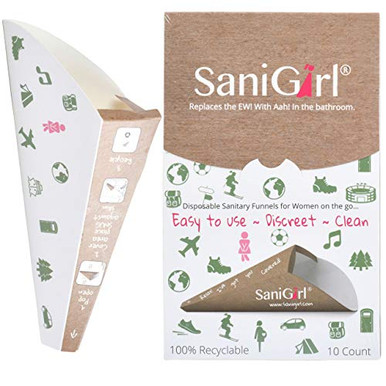 SaniGirl Disposable Female Urination Device 10 Funnels Women Pee ...
