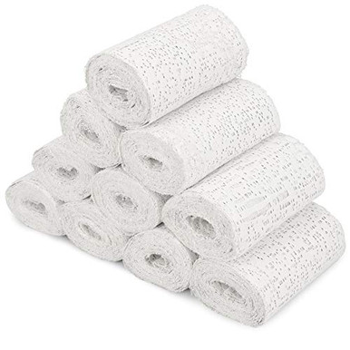 Navaris Plaster Cloth Rolls L Pack of 10 Gauze Bandages for Body Casts ...