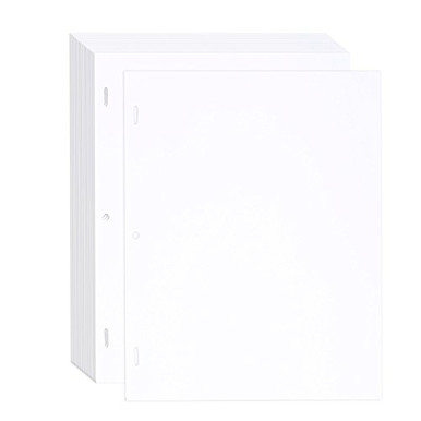 100 Sheets Pack 3 Hole Punched White Animation Paper - Traditional ...