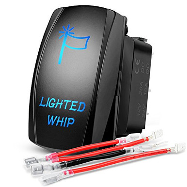 Nilight Lighted Whip Rocker Switch LED Light Bar 5Pin Laser On/Off LED ...