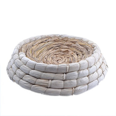 pranovo Handwoven Straw Bird Nesting Box Flat Base Grass Nests Parakeet ...