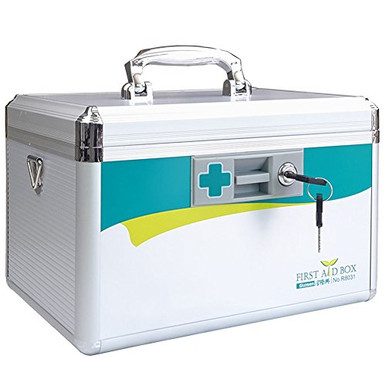 Medical Box with Lock LIVSTON First Aid Box Emergency Medicine Case ...