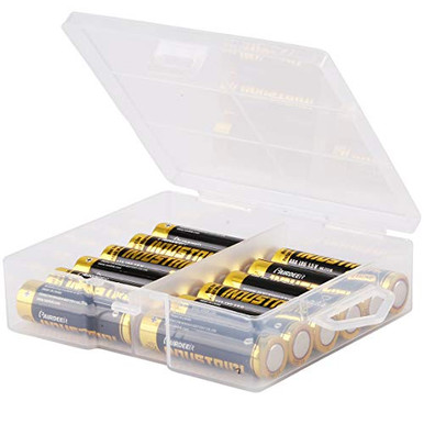 Whizzotech AA and AAA Battery Storage Case Holder Organizer Box Hold 24 ...
